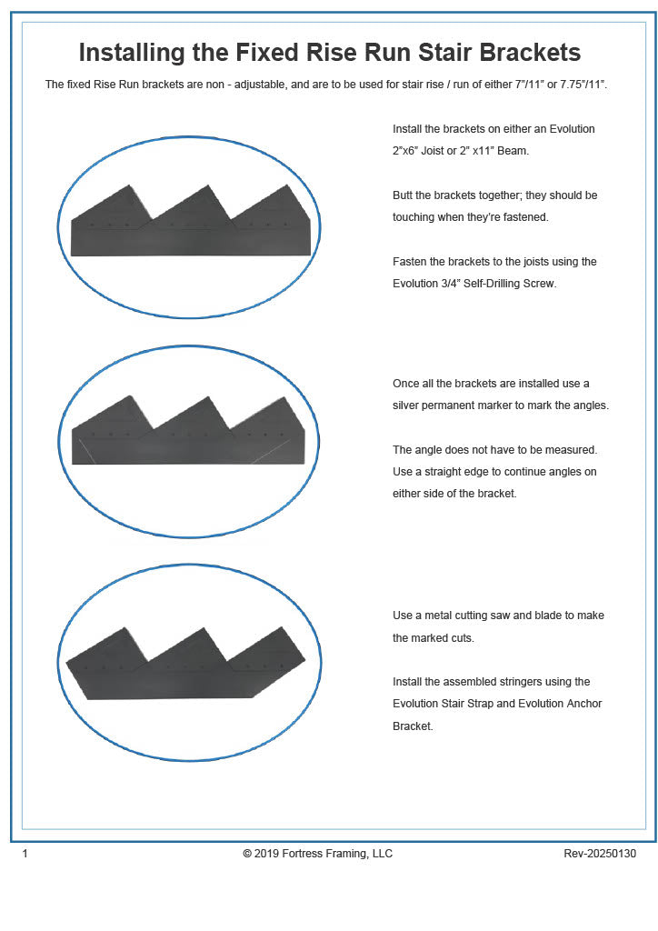 Fortress Evolution Fixed Rise Run Stair Brackets – DeckMart Building ...