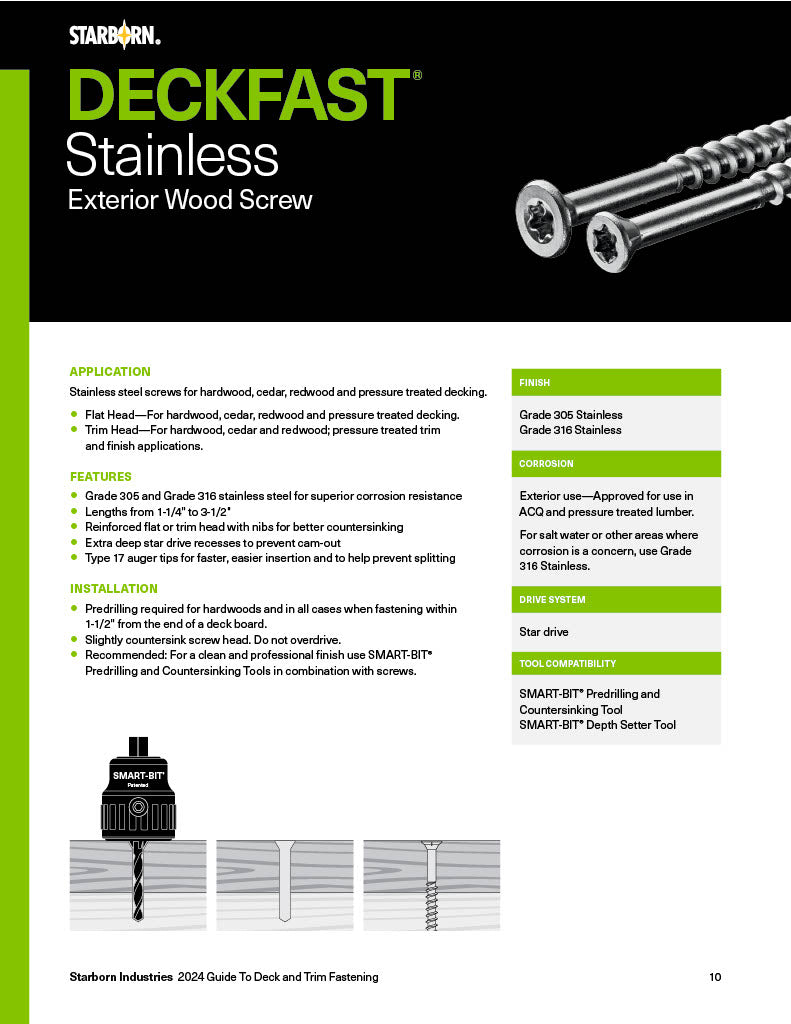 Starborn Deckfast Stainless – DeckMart Building Supplies