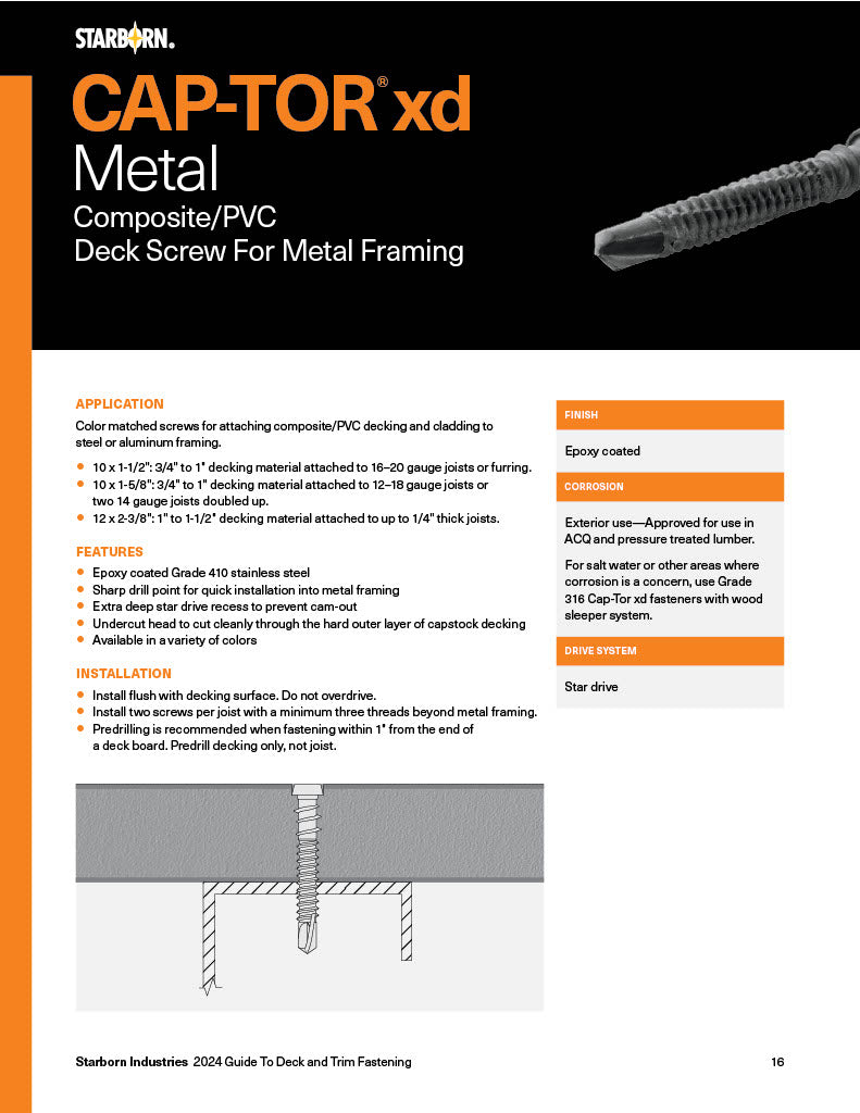 Starborn CAP-TOR xd Metal – DeckMart Building Supplies
