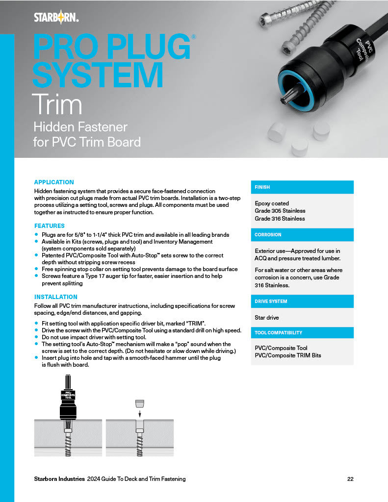 Starborn Pro Plug System Trim – DeckMart Building Supplies