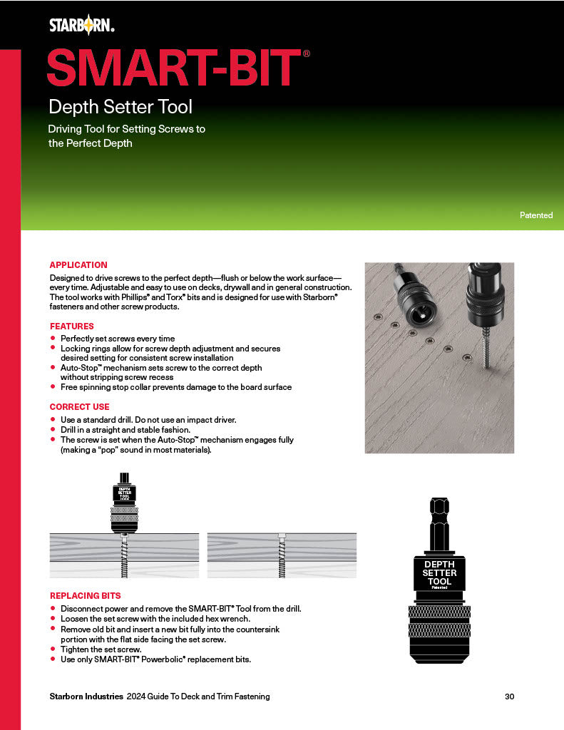 Starborn Smart-Bit Depth Setter Tool – DeckMart Building Supplies