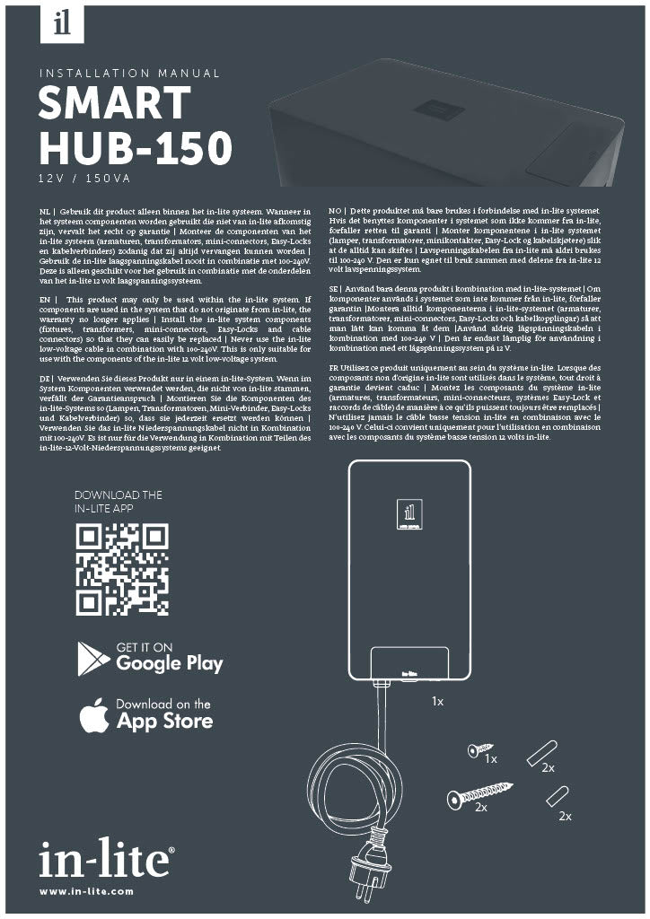 in-lite SMART HUB-150 Installation Manual – DeckMart Building Supplies