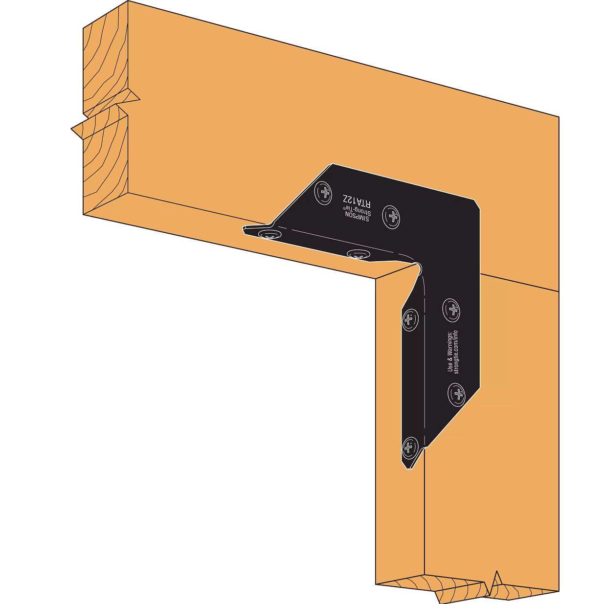 Simpson Strong-Tie APRTA Rigid Tie® Angle – DeckMart Building Supplies