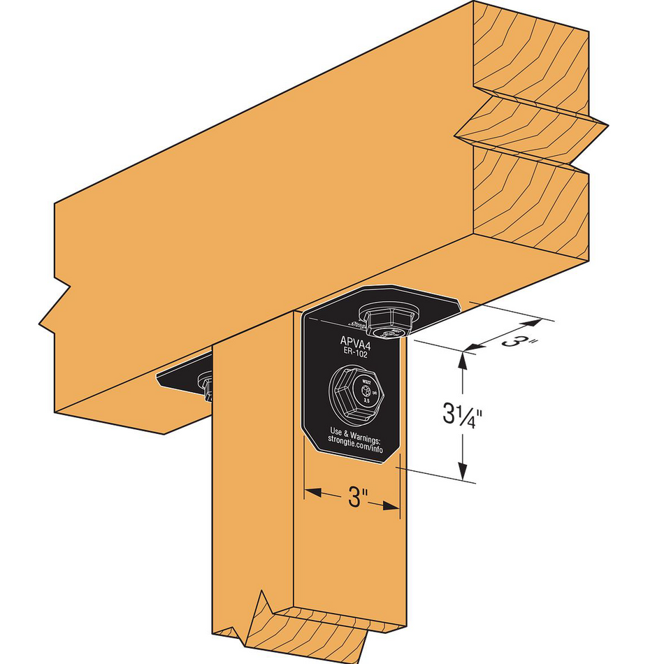 Simpson Strong-Tie APVA 90° Angle – DeckMart Building Supplies