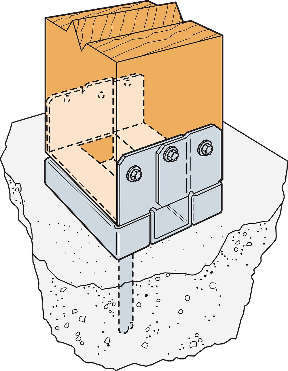 Simpson Strong-Tie ABA Adjustable Post Base – DeckMart Building Supplies