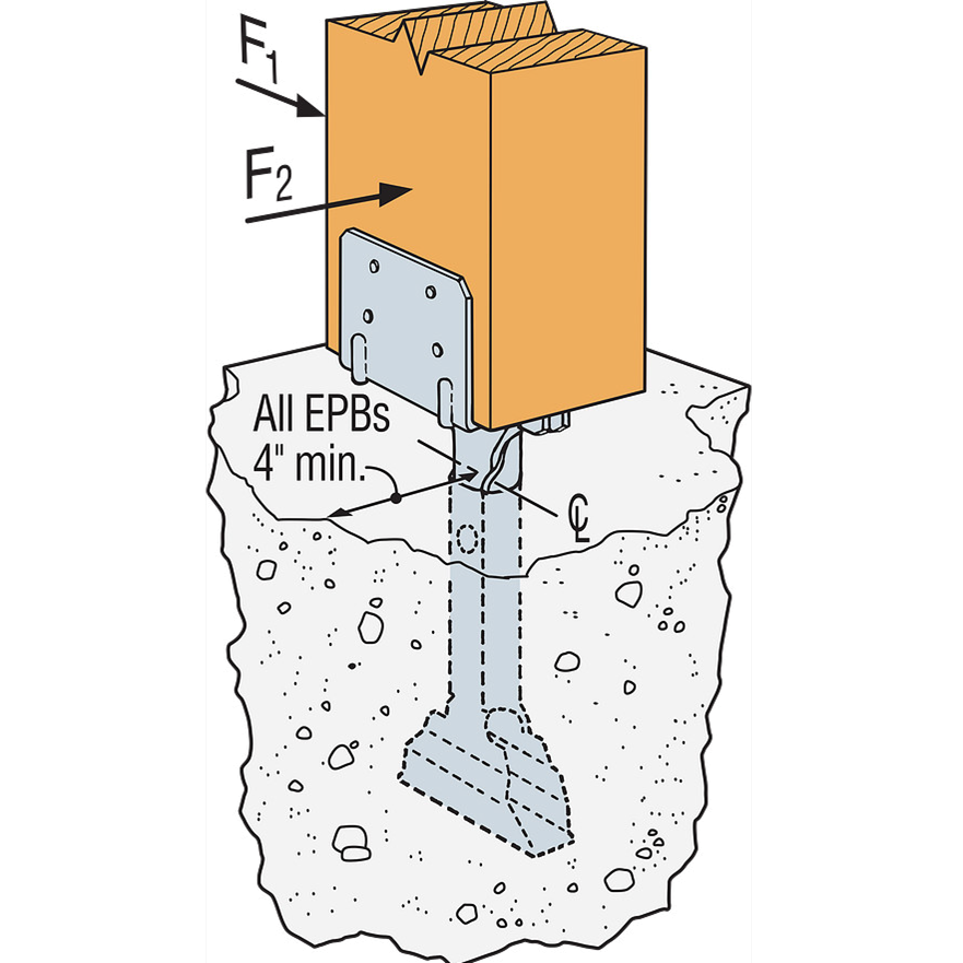 Simpson Strong-Tie EPB Elevated Post Base – DeckMart Building Supplies