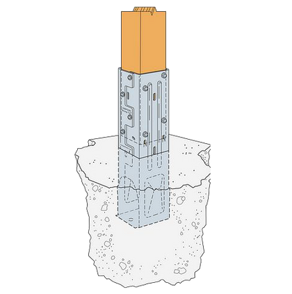 Simpson Strong-Tie Moment Post Base – DeckMart Building Supplies
