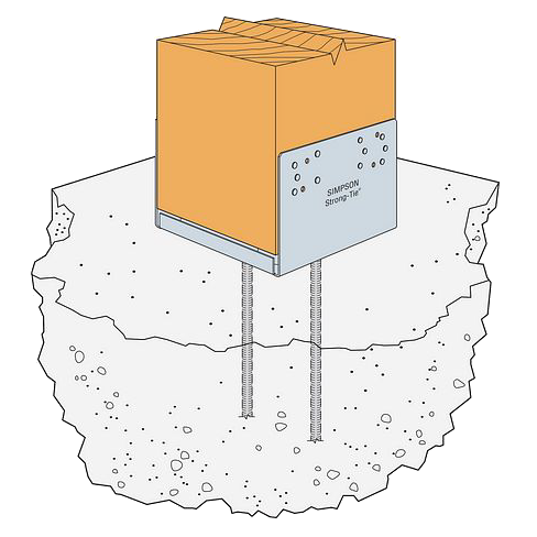 Simpson Strong-Tie ABU Adjustable Post Base with Uplift – DeckMart ...