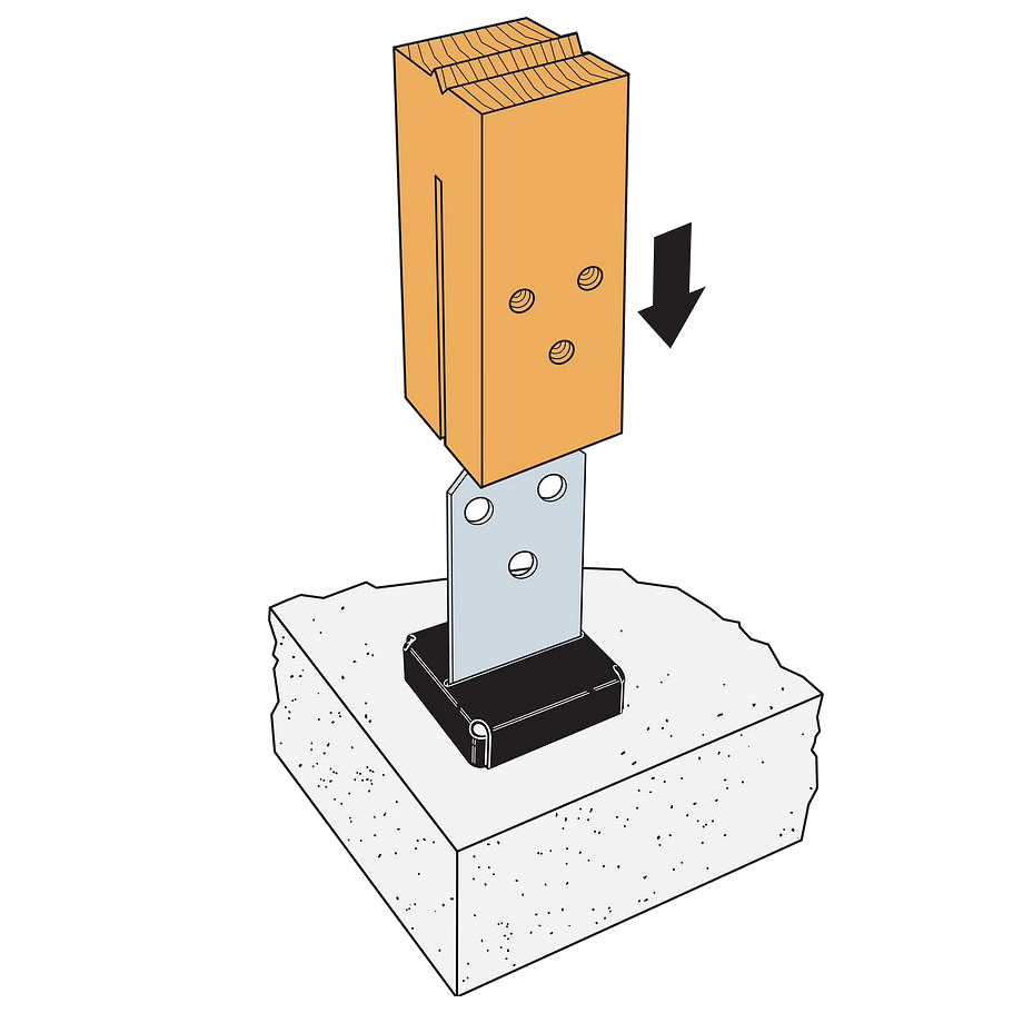 Simpson Strong-Tie Concealed Post Base – DeckMart Building Supplies